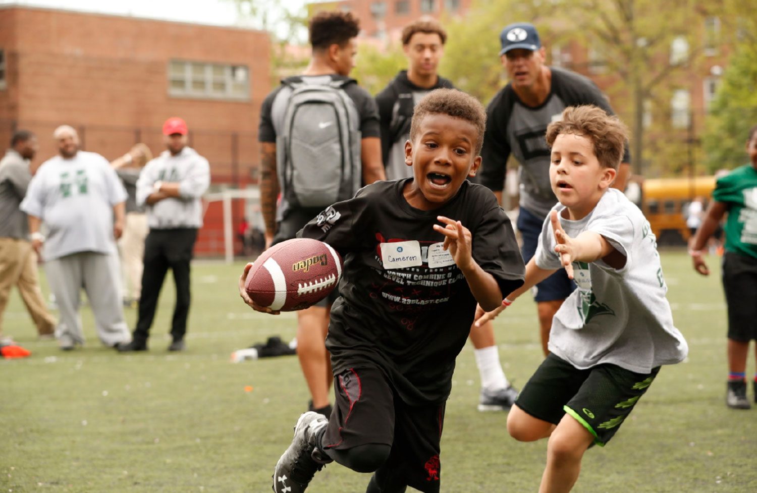 BYU Football Players Mentor Harlem Jets Youth Team in Off-Season