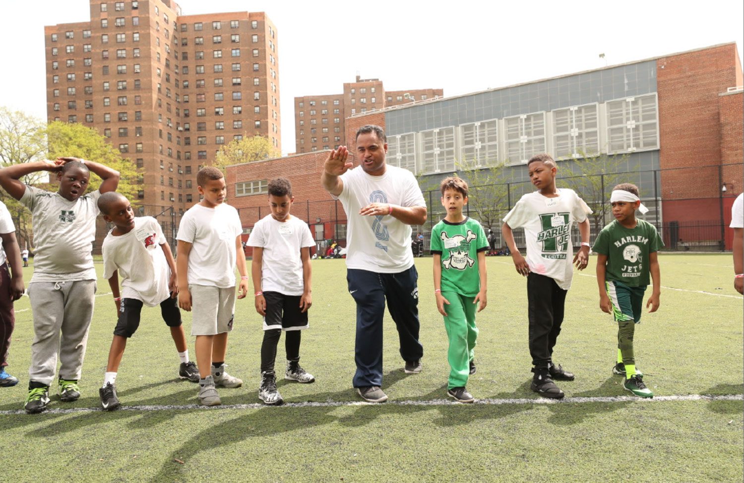 BYU Football Players Mentor Harlem Jets Youth Team in Off-Season